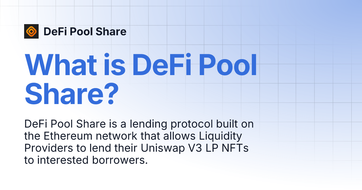 What is DeFi Pool Share? | DeFi Pool Share